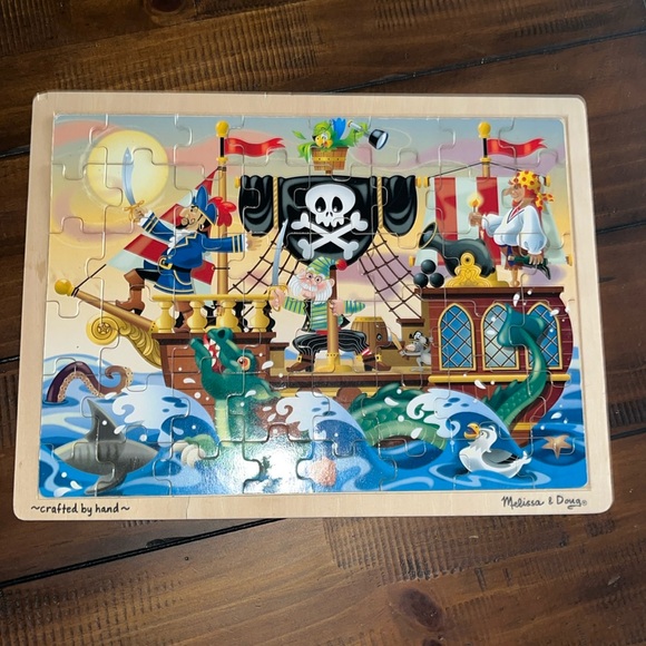 Melissa & Doug | Toys | Melissa Doug Pirate Ship Wood Puzzle | Poshmark